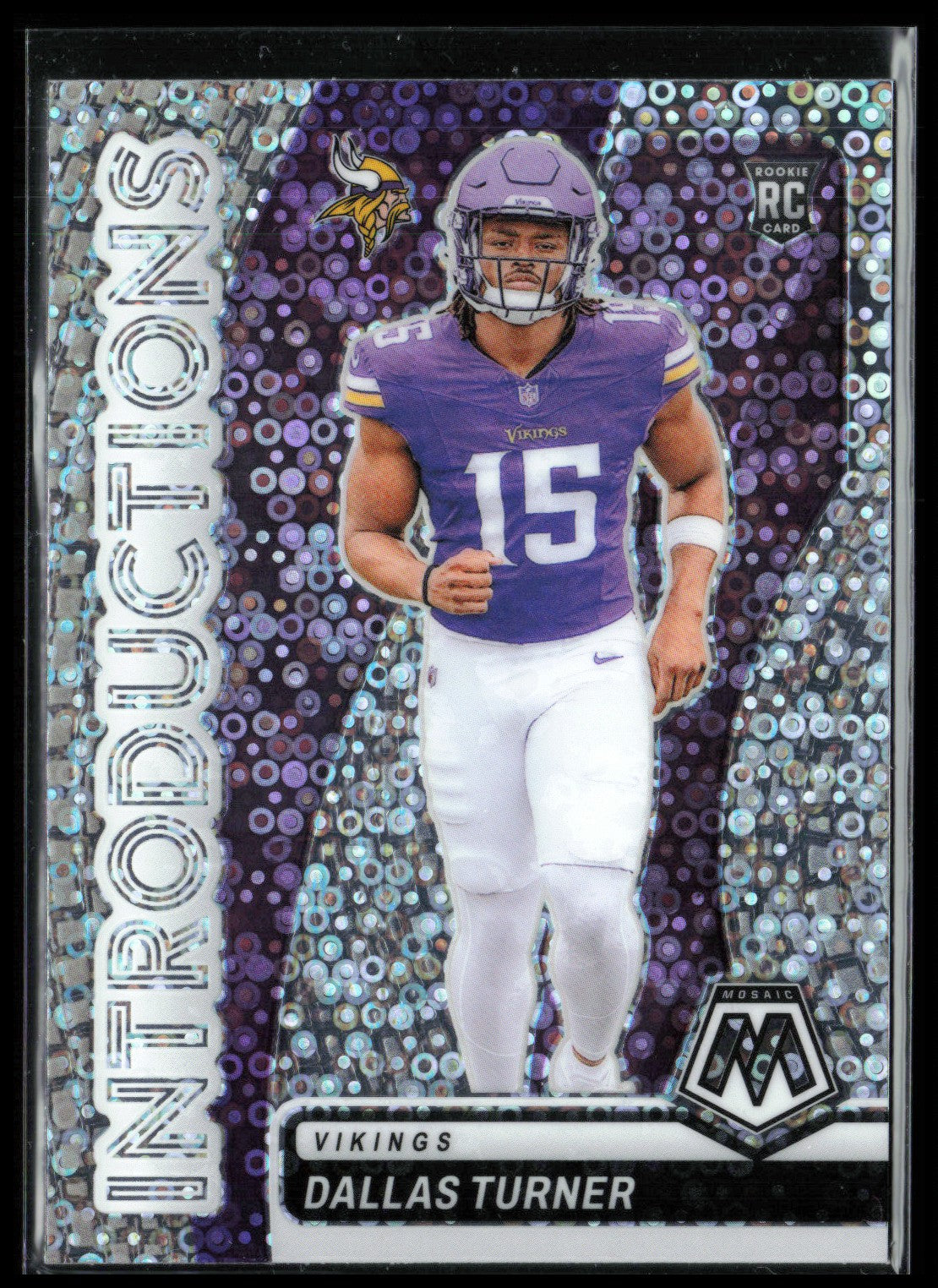 2024 Panini Mosaic Introductions 9 Dallas Turner Introductions RC No ...