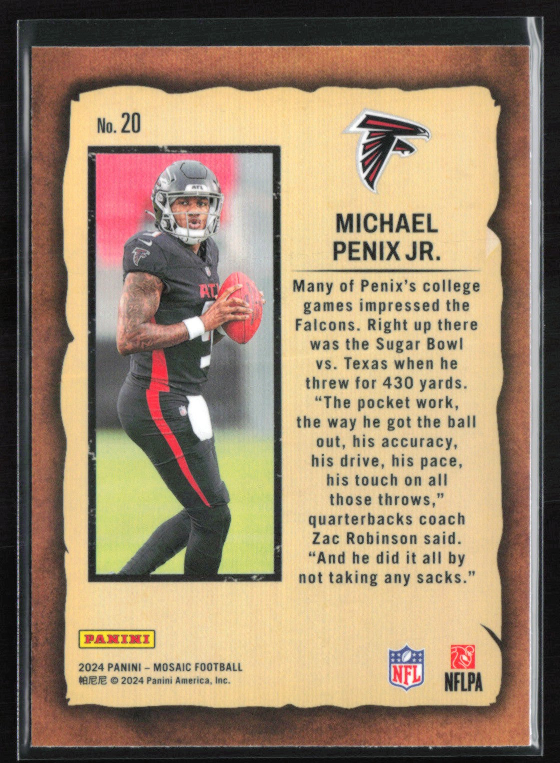2024 Panini Mosaic Notoriety 20 Michael Penix Jr. RC – Dollar Box