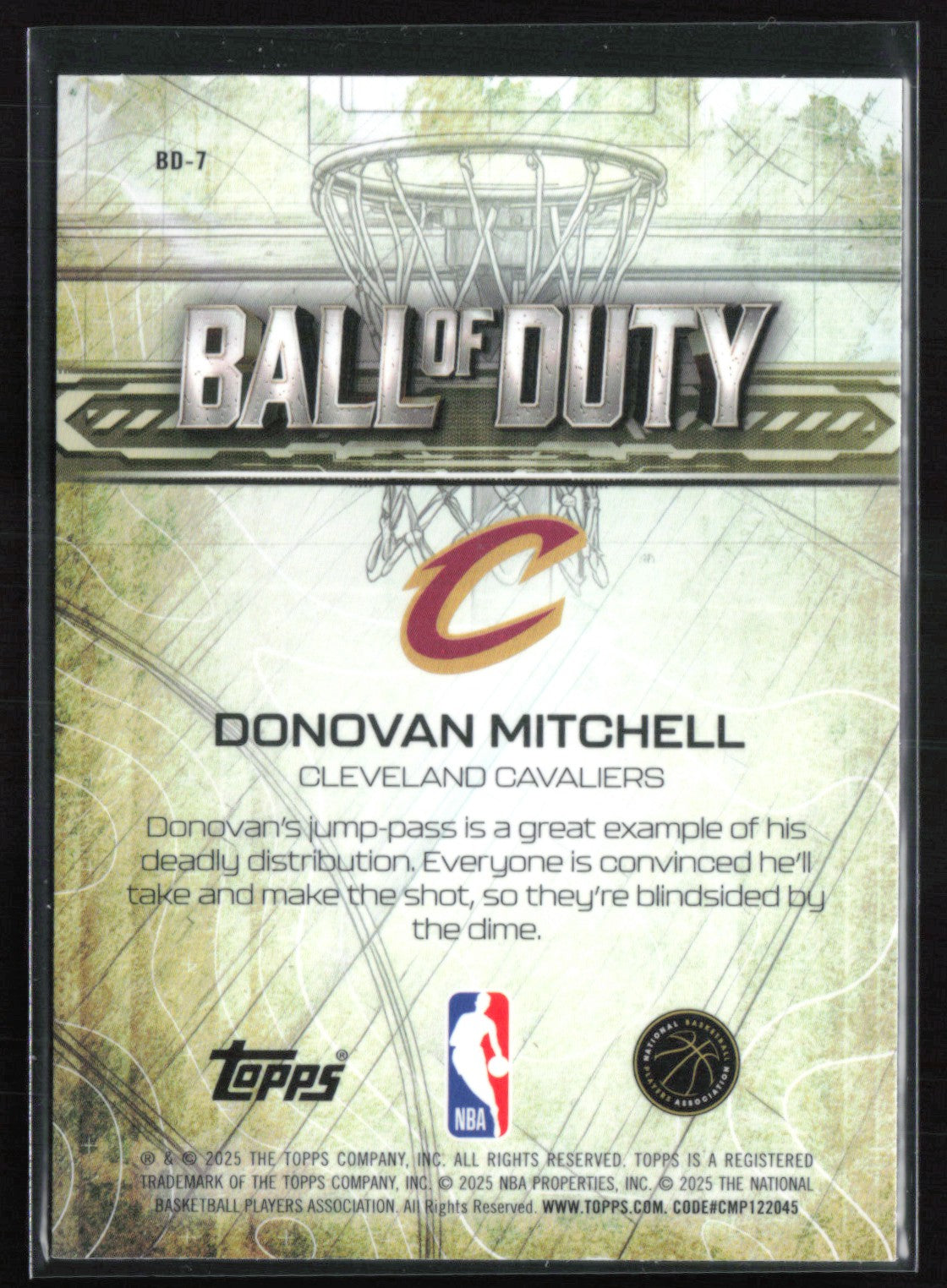 2025 Topps Chrome Ball of Duty BD-7 Donovan Mitchell Ball of Duty ...